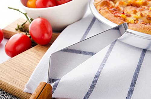 Tosnail 12 Pack Stainless Steel Pie Server Pizza Spatula Cake Cutter Slicer with Wooden Handle