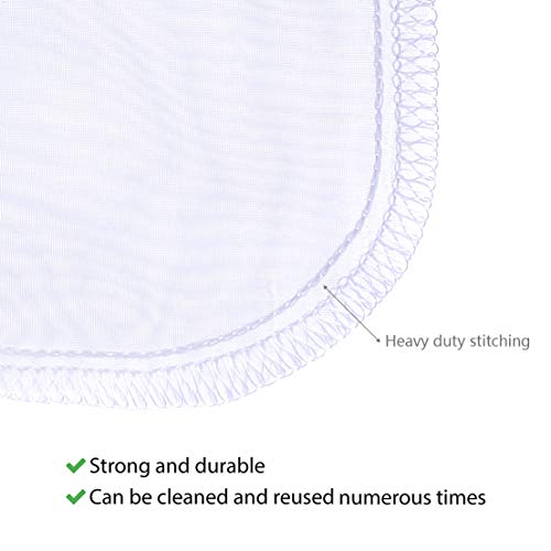 Alegi 180 Micron Aquarium Filter Media Fine Mesh Bag, 8" by 4" Small Resin Filters Media Bags for Fish Tank (8" 4"(4Pcs))