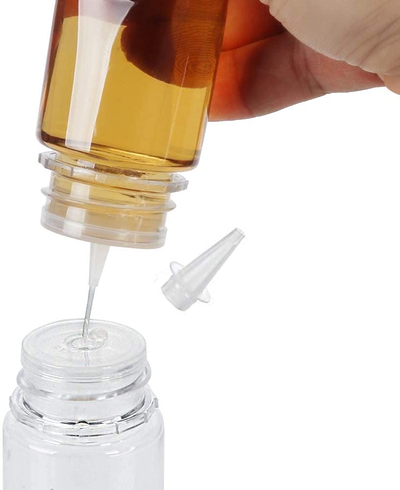 fengwanda 11pcs empty colourful liquid bottle 10pcs 60ml PET dropper bottle 1pcs 120ml liquid needle bottle with 10pcs Gift Sticker Labels mix color
