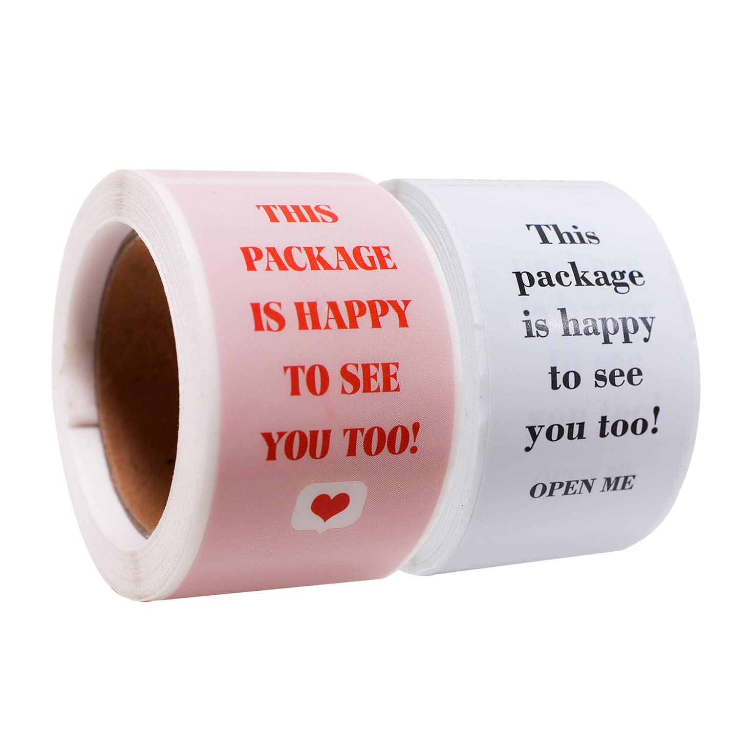 200PCS (1.2"x 3.6") This Package is Happy to See You Too Stickers for Business,Rectangular Thank You Sticker Labels Online Retailers, Boutiques,Boxes and Envelope.
