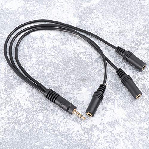 1pc 1 3 Headphone Jack Headphone Mic Headset Splitter Cable Mic Splitter Adapter 3.5mm Audio Cable Splitter Cable for Headset Splitter Cable 3.5mm Dual Earphones Stereo