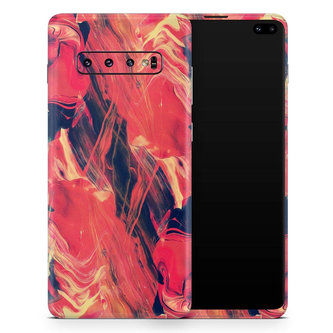 DesignSkinz Liquid Abstract Paint Remix V92 Protective Vinyl Decal Wrap Skin Cover Compatible with The Samsung Galaxy S20 (Screen Trim & Back Glass Skin)