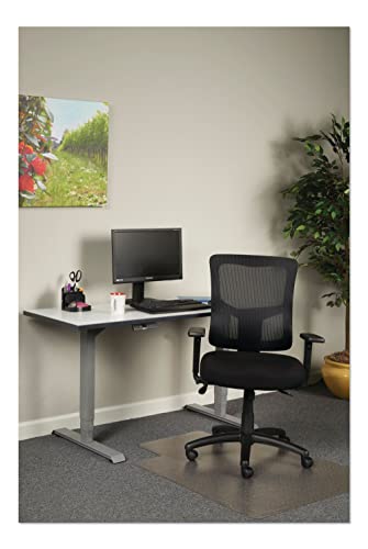 Alera Elusion II Series Mesh Mid-Back Synchro Seat Slide Chair, Supports Up to 275 lb, 17.51" to 21.06" Seat Height, Black