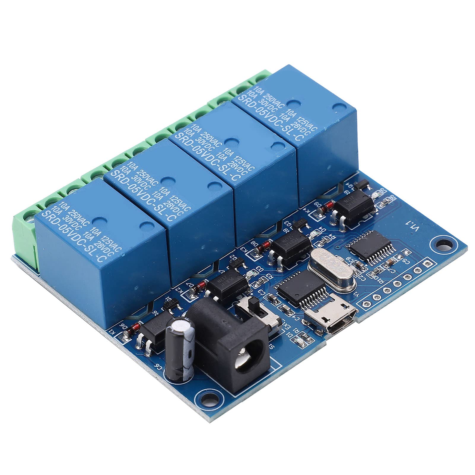 RANNYY USB Relay Module,DC5V 4 Channel Relay Module USB Computer Control Relay Switch High Performance Chip LCUS-4