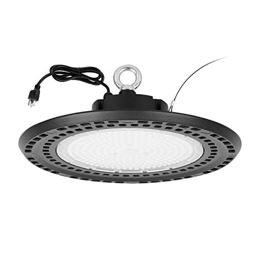 Q QINGCHEN LED High Bay Light 200W 5000K Daylight White ,ETL Certified High Bay LED Shop Lights for Factory Warehouse Garage , Replacement for 800W MH/HPS