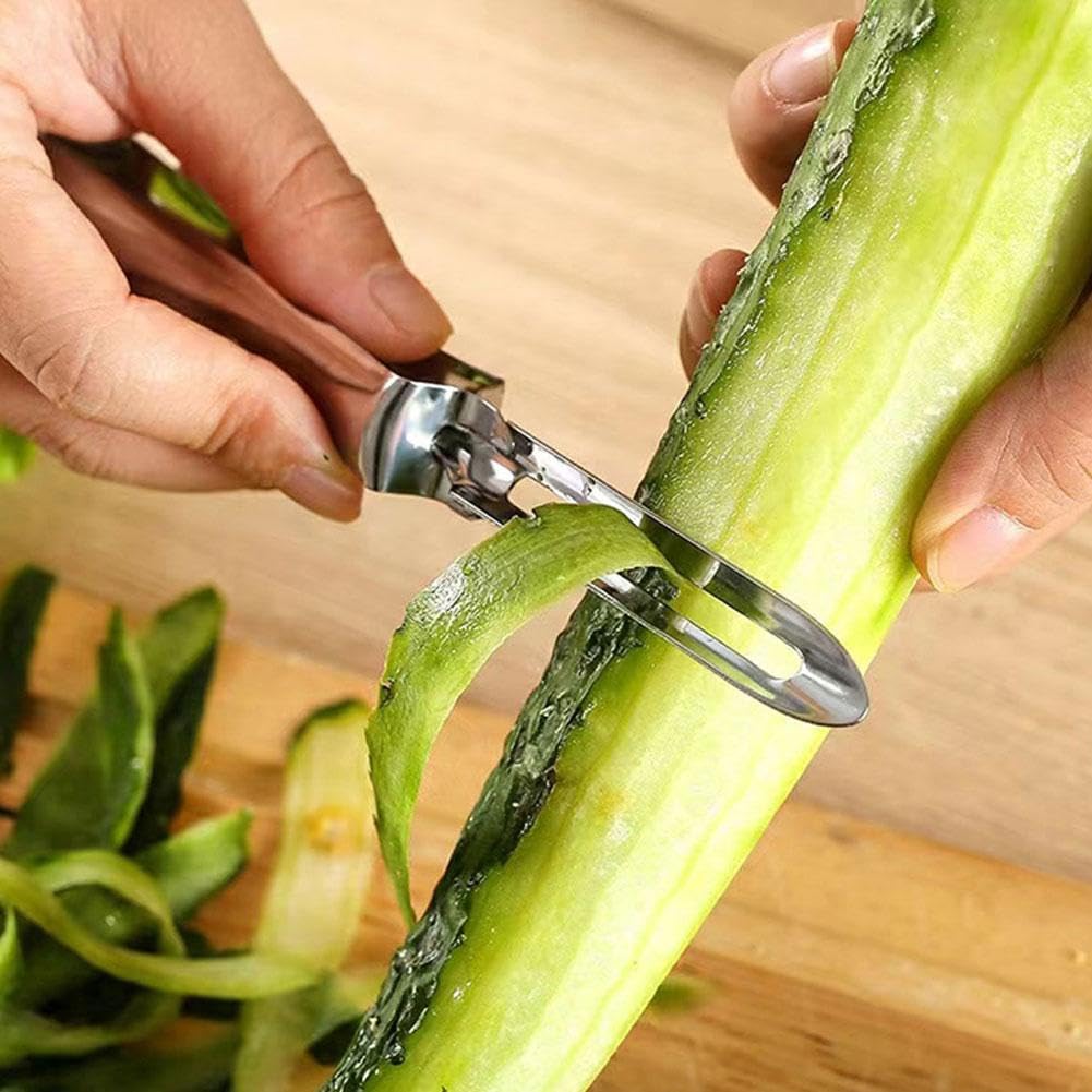 1pcs Stainless Steel Rotary Peeler Multi-function Peeling Knife,potato Carrot Hand Peeler Food Fruit Vegetable Cutter Kitchen Tools,vegetable Grater Melon Planer for Home Kitchen Outdoor