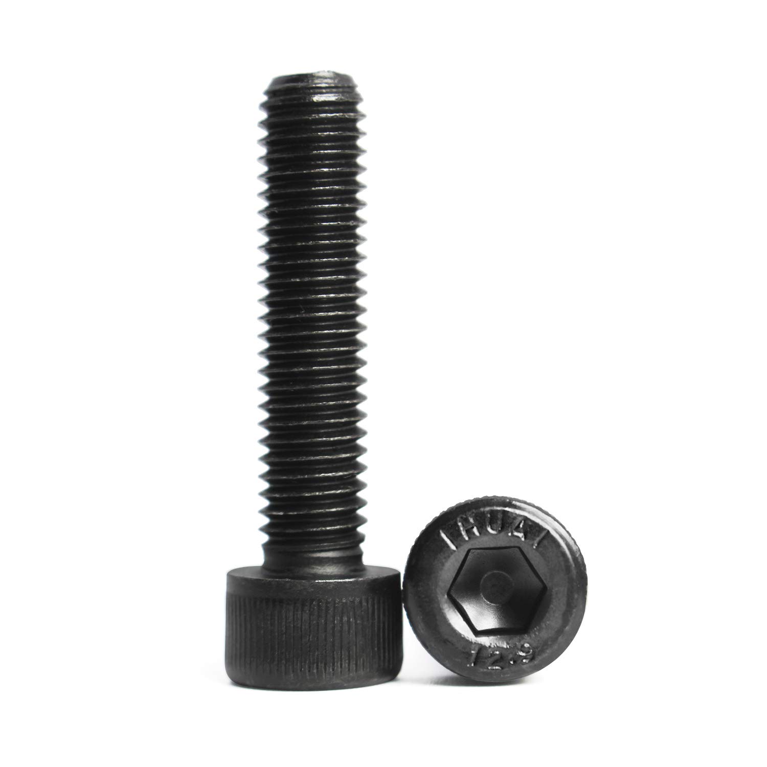M4 x 20mm Socket Head Cap Screws Bolts 12.9 Grade Alloy Steel Metric Machine Hex Socket Screw, Black Oxide Finish, Fully Threaded, 50PCS