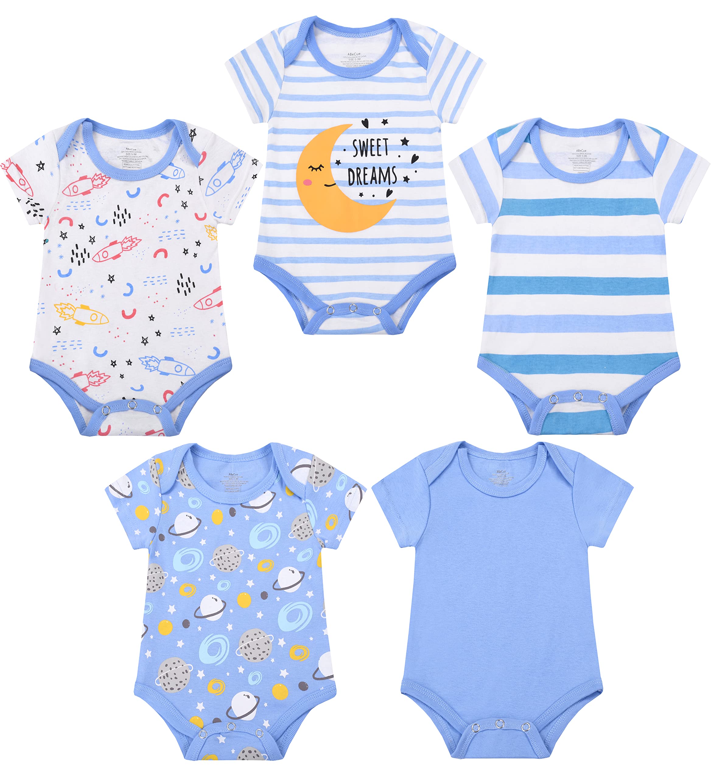 ABeCue Baby Boy Layette Essentials Sets Infant Clothes Pack Newborns Gift Set CornflowerBlue, 0-3 Months