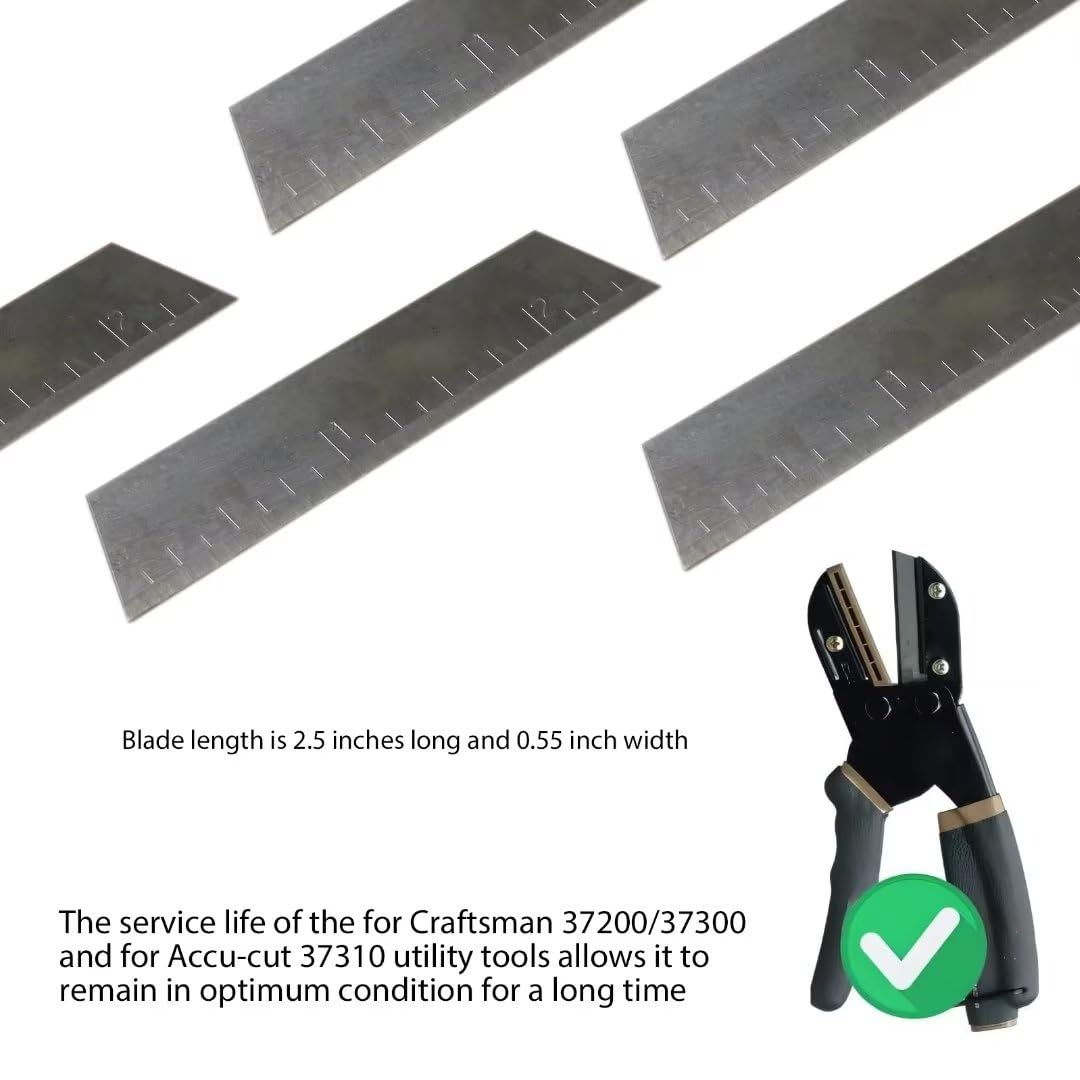 2024 New 10pcs 2.5 in Blades w/Storage box Fit for Craftsman Handi-Cut 37300 37310 37200 301 Accu-cut by Goodicare