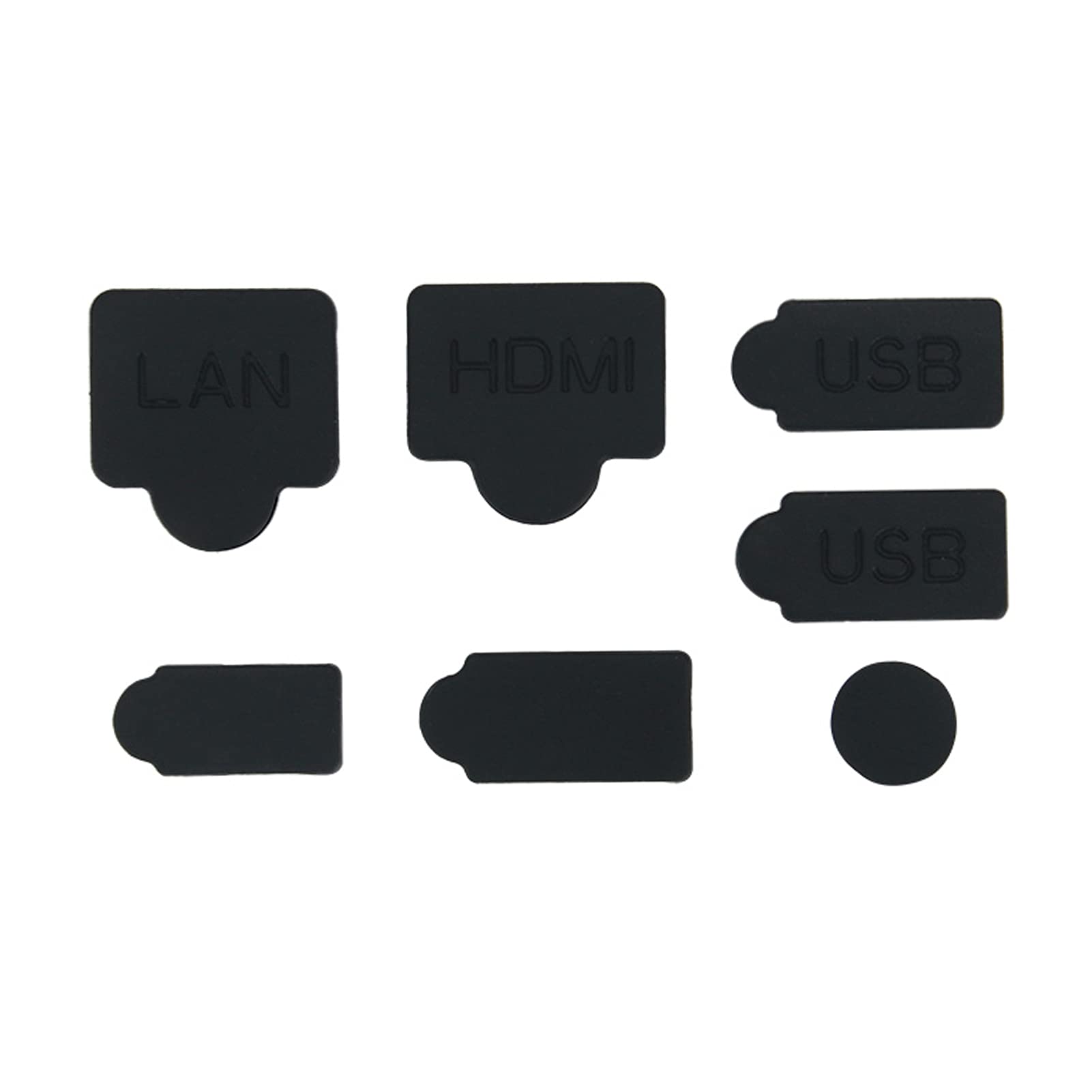 7PCS Silicone Dust Plugs Set USB Interface Anti-Dust Cap Stopper Cover for PS5 Game Console