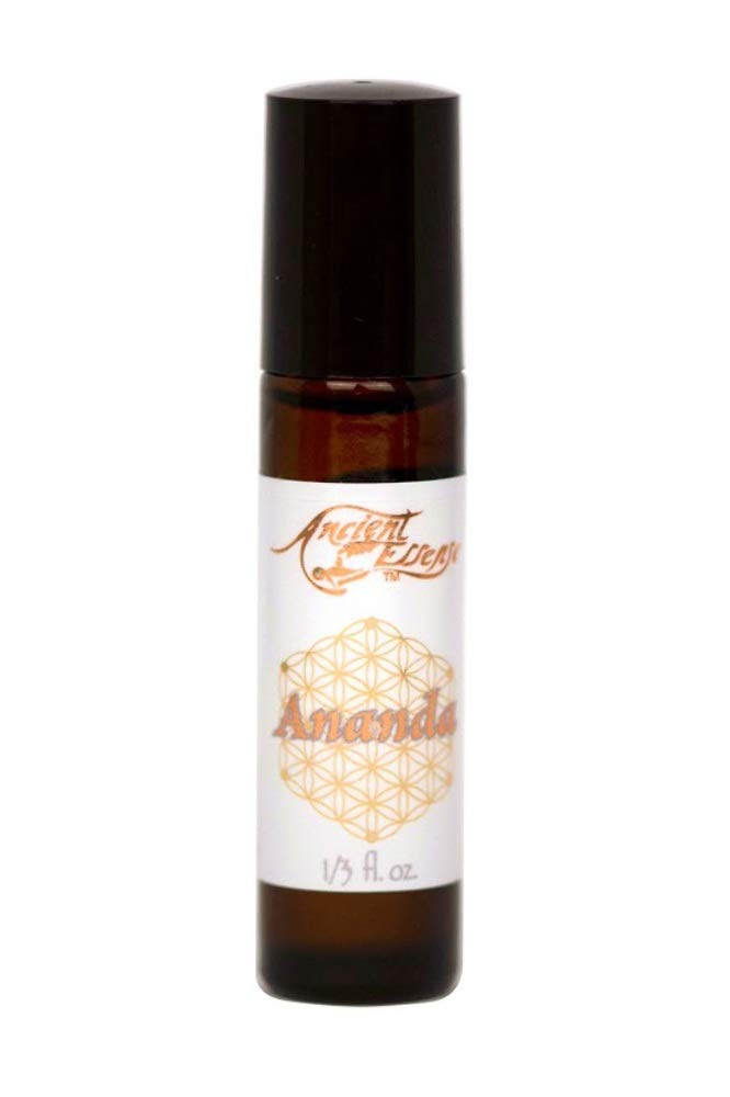 Ancient Essence Ananda Roll On Essential Oil Blissful Blend of Amber & Frankincense Creates Light & Mild Aroma Soothing Aromatherapy Calm & Relaxing (1/3 FL OZ)