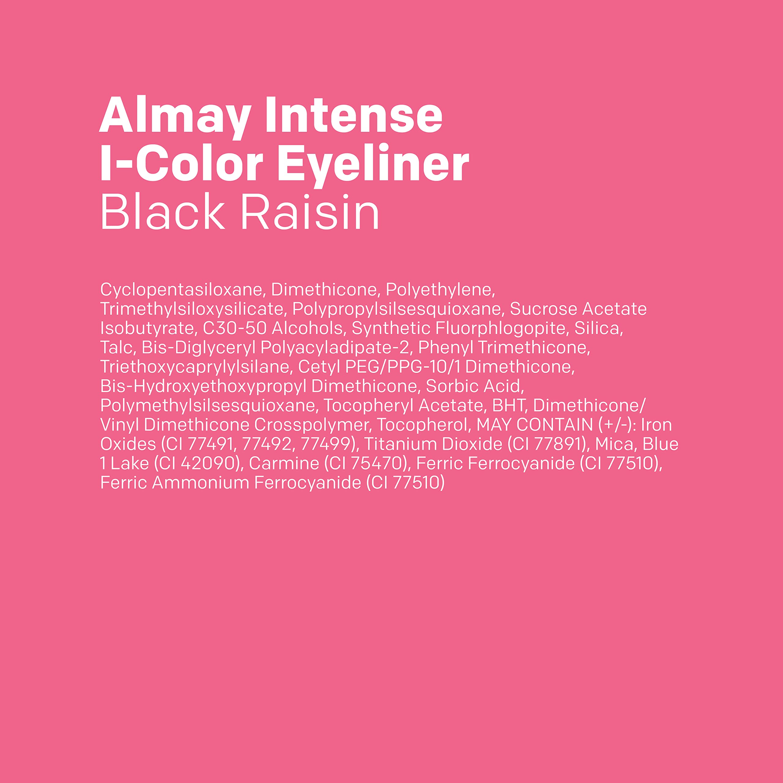 Almay All-Day Eyeliner Pencil, Hypoallergenic, Cruelty-Free, Ophthalmologist Tested, Long Wearing and Water Resistant, 209 Black Raisin, 0.01 Oz