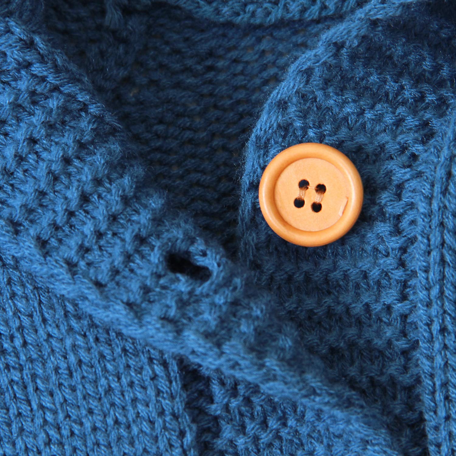 DovFanny Newborn Baby Knitted Sweater Romper Jumpsuit Girls Boys Baby Clothes Unisex Long Sleeve Bodysuit Snowsuit(Blue,3-6M)