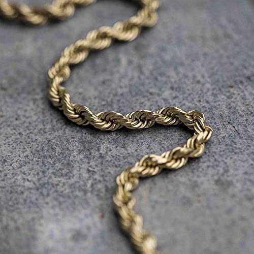 2MM Rope Chain Necklace 16" - Gold Men Women Gifts (18)