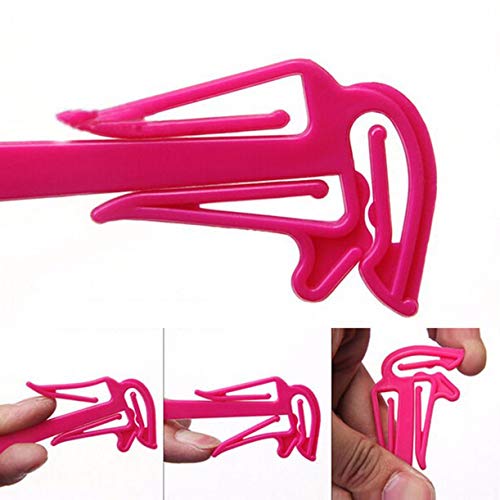 WellieSTR Plastic Hangers Sleek, Great for Bras/Panties/Underwear, 10-Inch (Pack of 50 ,Pink)