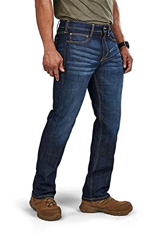 5.11 Tactical Men' Defender - Flex Jean - Straight, Dark Wash Indigo, 32x32