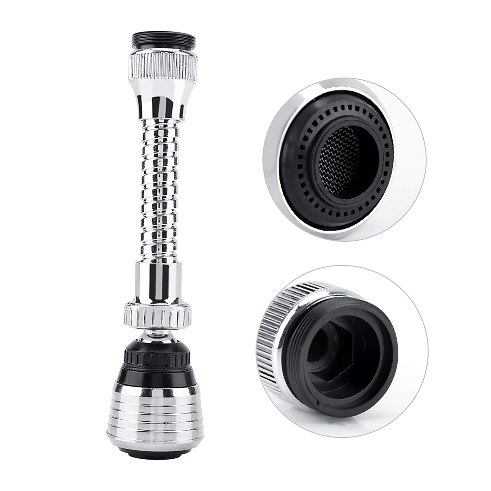 360 Degree Swivel Sink Faucet Aerator, for Home Kitchen Bathroom Sink Tap Head (with Movable Hose Adapter Attachments),High Pressure Bathtub Nozzle Rotate Replacement