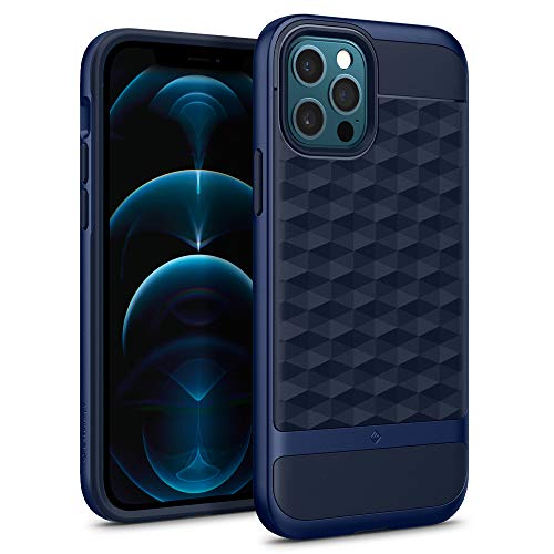 Caseology Parallax Compatible with iPhone 12 Pro Case Compatible with iPhone 12 Case (2020) - Midnight Blue