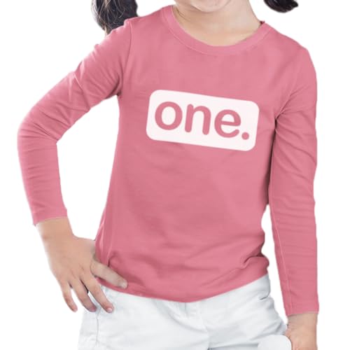 First Birthday 2nd Birthday Outfits for Toddler Girls Im Two Cute Shirt 1 year baby one 2 Year olds Second (US, Age, 12 Months, Mauve - Long Sleeve - One.)
