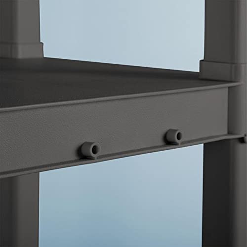 Sterilite Plastic Indoor Outdoor 4 Shelf Durable Shelving Unit for Garage, Basement, Sun Porch, Outbuilding or Shed, 50lb Shelf Max, Gray, 2 Pack