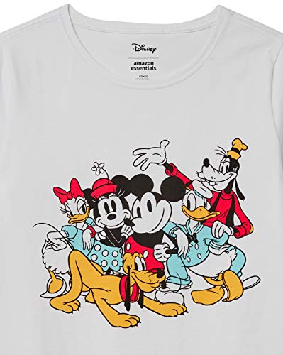 Amazon Essentials Disney | Marvel | Star Wars | Princess Women's Short-Sleeve Crew-Neck T-Shirts (Available in Plus Size), Pack of 2, Minnie and Friends, XX-Large