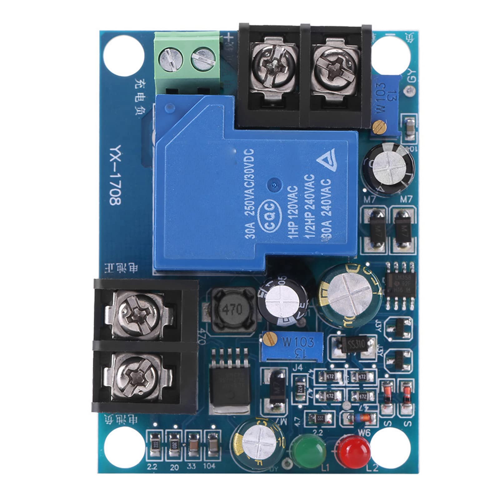 Fafeicy Charge Control Module, YX-1708 30A Automatic Battery Charger Charging Controller Protection Module(36V)