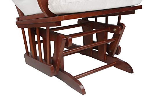 AFG Furniture Alice Glider Chair & Ottoman with Pillow, Espresso (Model: AlicePillow)