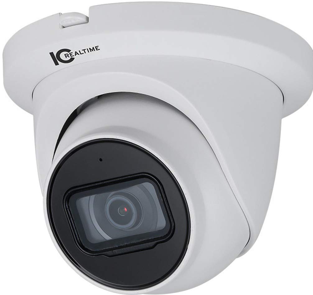 IC Realtime IPMX-E20F-IRW2 2MP IP Indoor/Outdoor Small Size Starlight Eyeball Dome Fixed 2.8mm Lens (106 AOV), 1/2.8 CMOS Sensor, IP67 Protection, Up To 164ft IR, POE, Replaced ICIP-D2000-IR