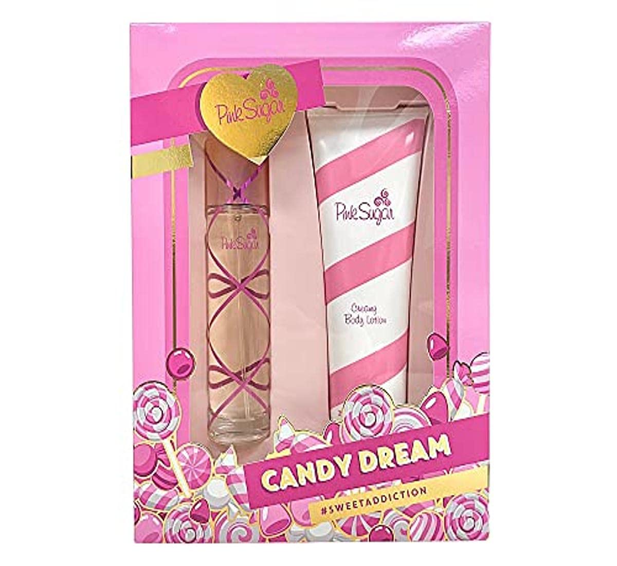 Pink Sugar Pink Sugar Candy Dream Set By 2 Pc Gift (Edt 3.4 Oz + Creamy Body Lotion 8.45 Oz), 2count