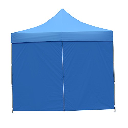 10x10 Ft Outdoor Pop Up Canopy Tent with 4 Removable Side Walls Instant Gazebos Shelters Blue