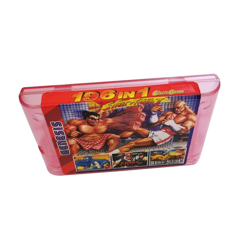 196 in 1 Multi Cartridge Games For Sega Genesis Mega Drive PAL NTSC Console