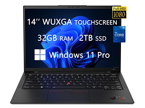 2022 ThinkPad X1 Carbon Gen 10 Touchscreen Laptop for Business by Lenovo, 14.0" WUXGA, Intel Core i7-1270P vPro, 32GB LPDDR5, 2TB PCIe SSD, Backlit Keyboard, Fingerprint Reader, Windows 11 Pro