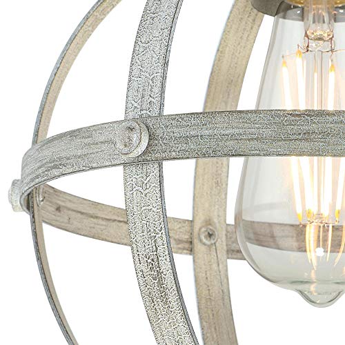 Westinghouse Lighting 6110700 Stella Mira Vintage One-Light Indoor Mini Pendant Light Antique Ash Finish, Brushed Nickel