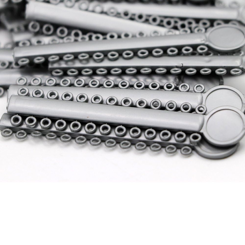Angzhili Dental Ligature Ties for Braces,Orthodontic Ligature Ties,1040 Pcs Elastic O-Ring (Gray)
