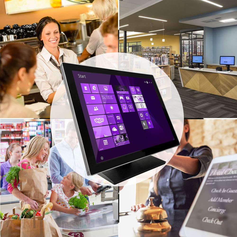 21.5 Inch Pro Capacitive LED Backlit Multi-Touch HDMI Monitor, 16:9 Display 1920 X 1080, True Flat Seamless Design Touchscreen, Great for Office, POS, Retail, Restaurant, Bar, Gym, Warehouse