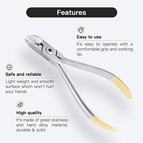Dental Ligature Cutter Plier, Orthodontic Light Wire Cutting Pliers Instruments with Tip, Wire Cutter Dental Instrument Tool for Dentists