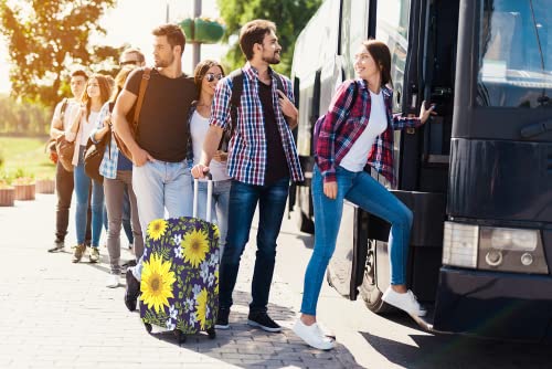 7-mi Luggage Cover, Suitcase Covers 19-30 Inch Expandable Anti-Scratch Luggage Protector Flower for Carry on Luggage XL 29-30IN