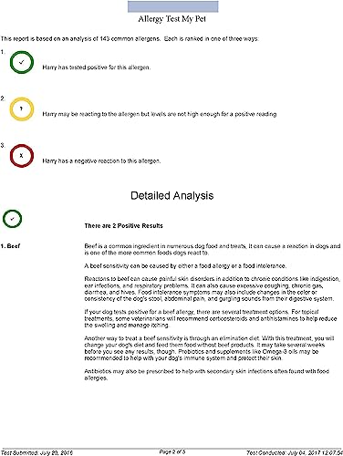 Allergy Test My Pet Dog Sensitivity and Intolerance Testing Kits Home Sample Collection Kit for Dogs Allergy