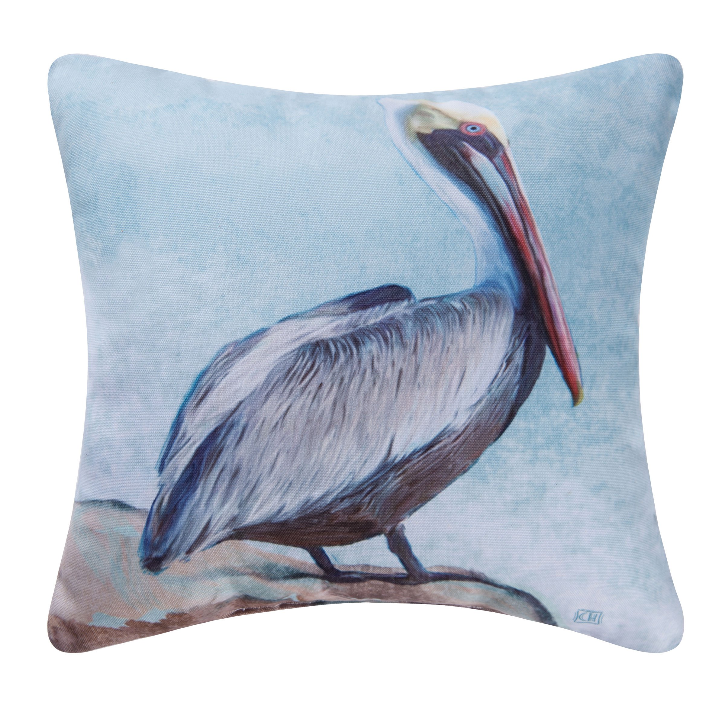 C&F Home Pelican by The Ocean Coastal Premium Indoor/Outdoor Pillow Patio Decor Decoration Accent Throw Pillow 18" x 18" Pelican