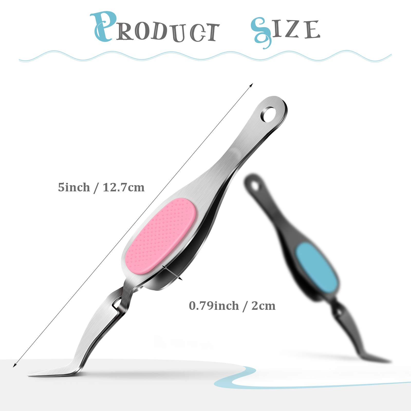 Craft Tweezers Cross Locking Precisiontweezers Stainless Steel Soft-grip Tweezers Pointed Tip Cutting Pliers for DIY Craft Jewelry Eyelash Extensions Nail Beading Tool(Curved Style,3 Pieces)