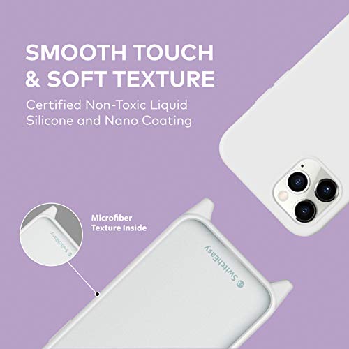 SwitchEasy Compatible with iPhone 12 / iPhone 12 Pro Case - Play, Liquid Silicone Case with Crossbody Lanyard, Adjustable Fashion Neck Strap, Full-Body Shockproof Protection - Black