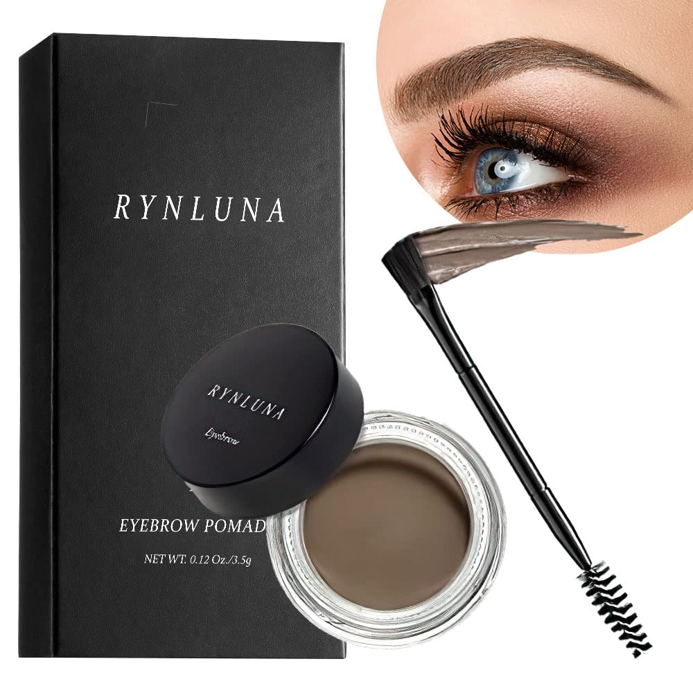 Rynluna Professional Brow Pomade, Eyebrow Color that Fills and Shapes Brows, Easy Breezy Brow Sculpt, Dark Brown, 0.12 Ounce