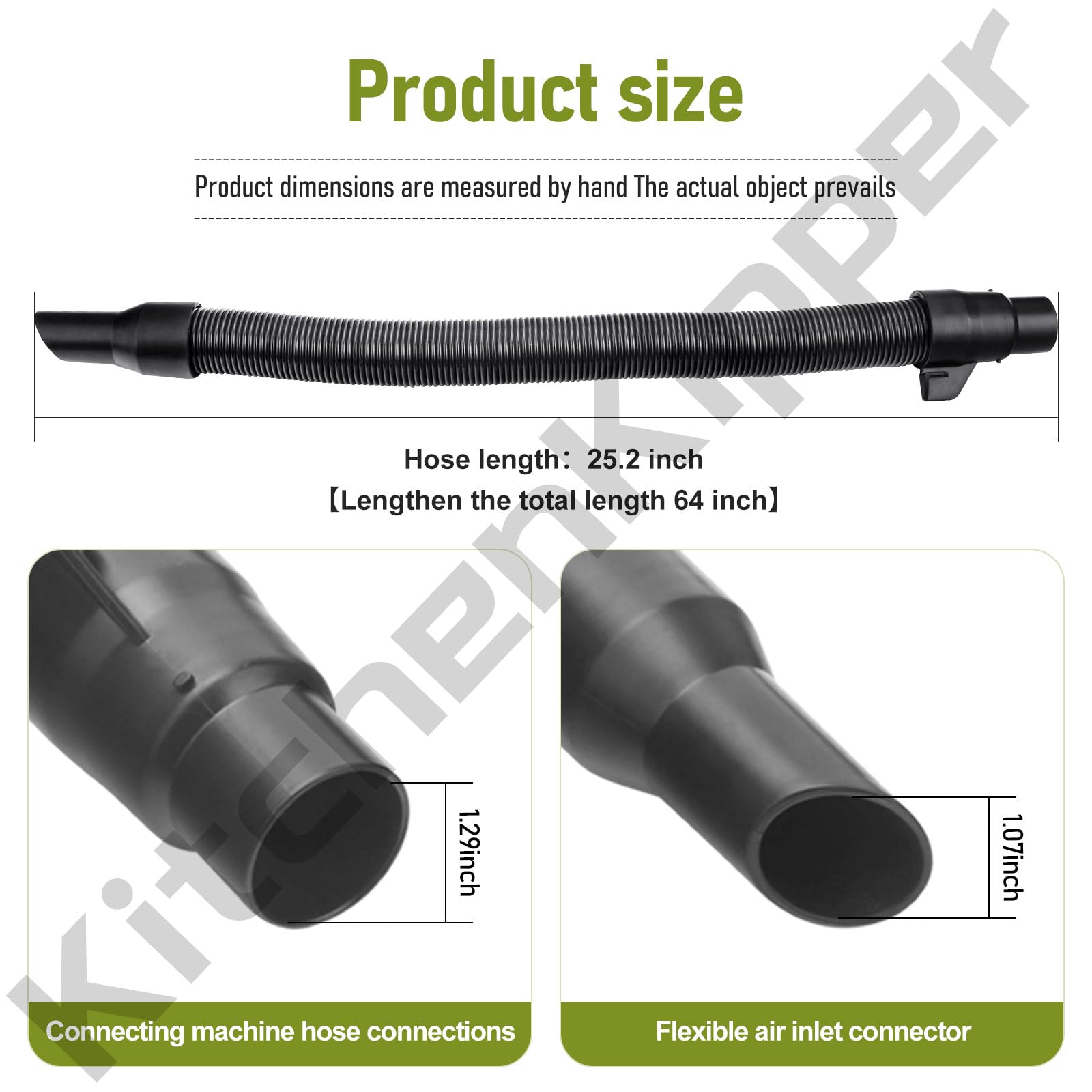 14-37-0016 Hose Assembly Compatible with Milwaukee 0970-20 M18 Fuel 18V PACKOUT Vacuum Cleaner, Internal storage is suitable for wet or dry suction