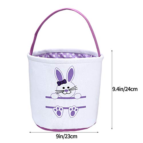 Easter Basket for Kids Easter Bunny Basket Easter Gift Bags Eggs Hunt Bag Kids Easter Tote Bag Easter Decorations