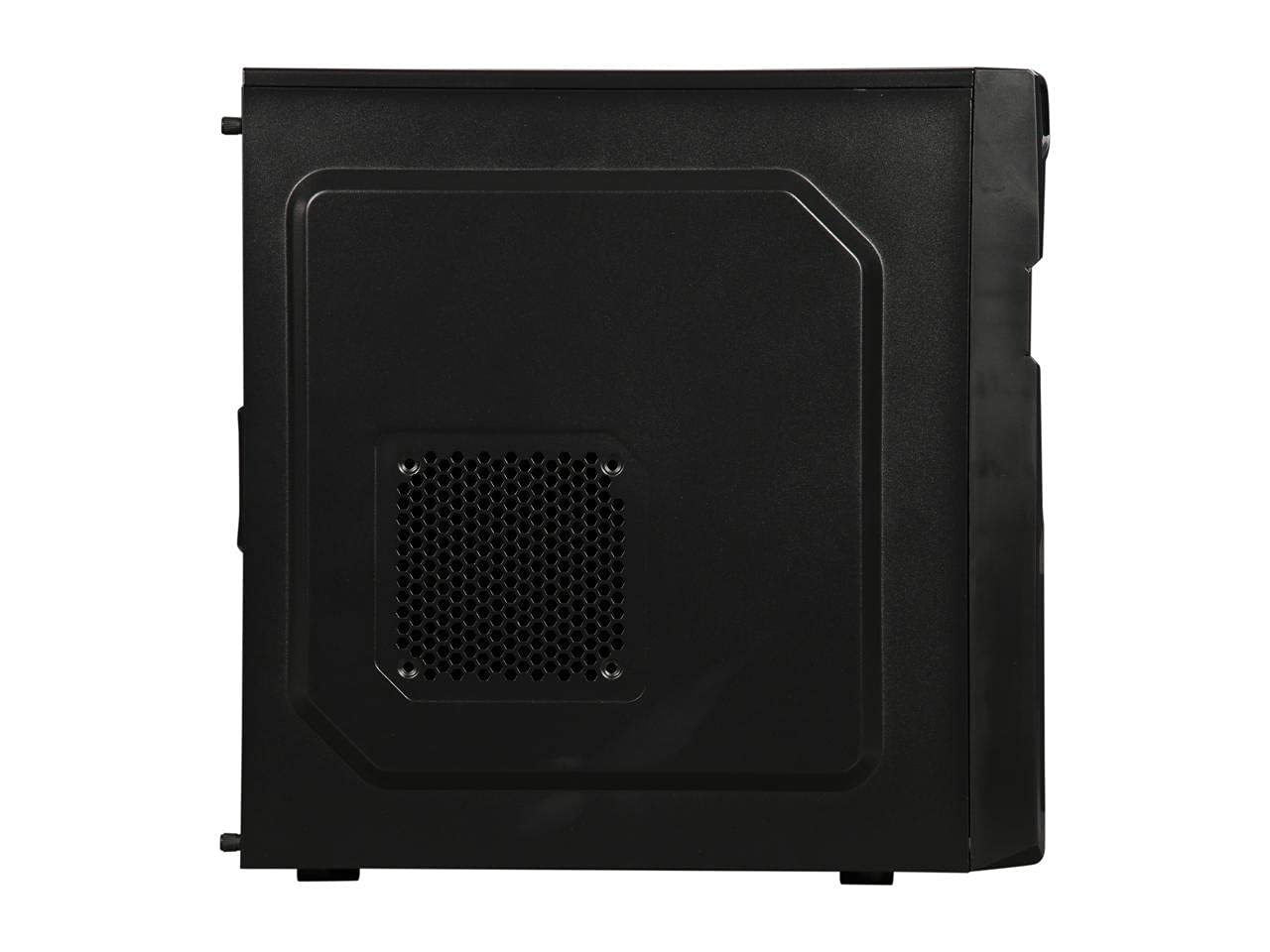 DIYPC Solo-T2-R Black USB 3.0 ATX Mid Tower Gaming Computer Case with 2 x Red Fans (1x 120mm LED Fan x Front, 1x 120mm Fan x Rear) Pre-Installed