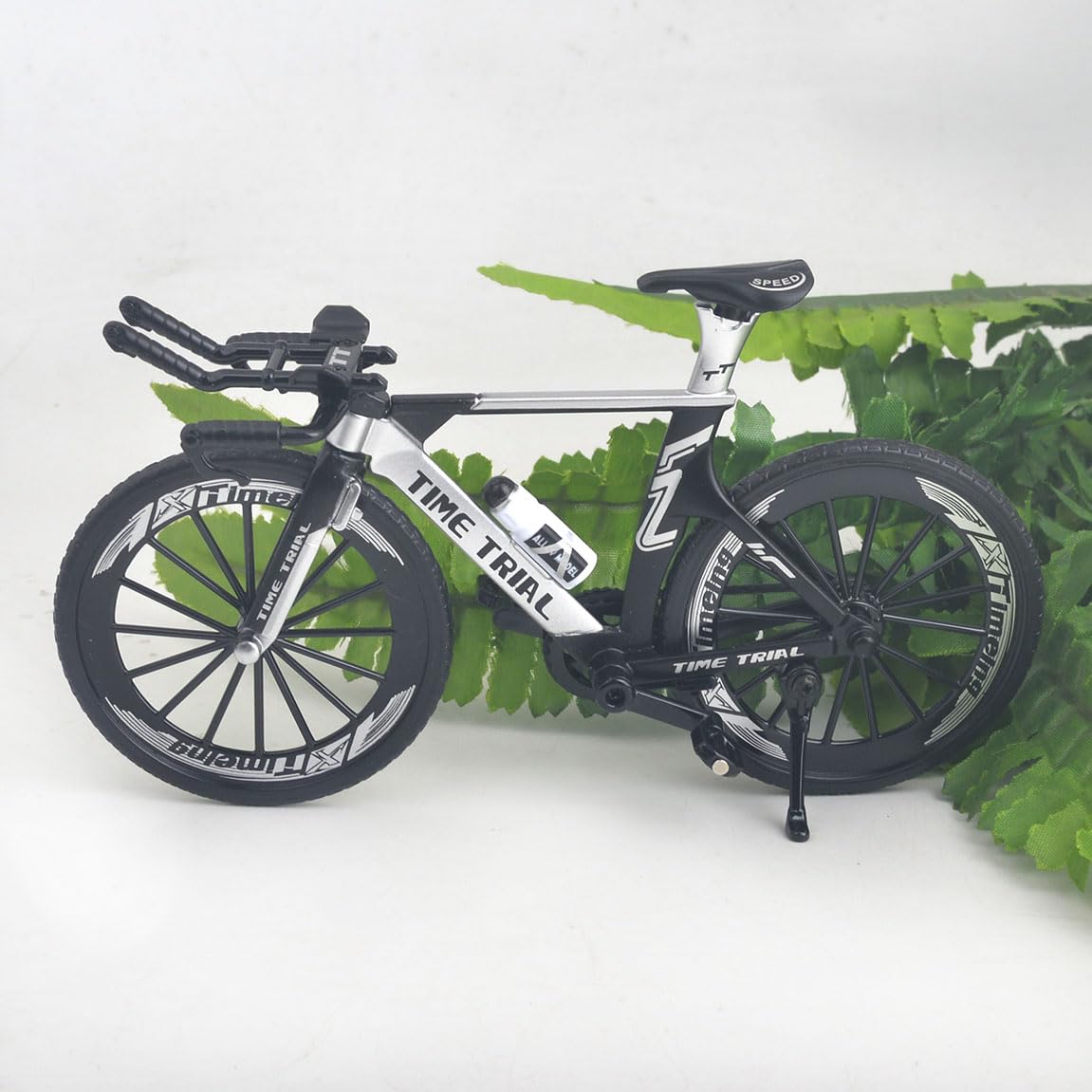Ailejia Alloy Mini Finger Mountain Bikes Ornament Racing Mini Bicycle Toy Dirt Vehicles Model Decoration Crafts for Home (Black)