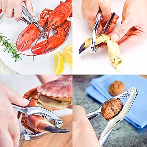 30 PCS Seafood Tools Include Crab Crackers, Seafood Scissors, Lobster Sheller, Crab Hammer,and Shellfish Forks,Nutcracker Set