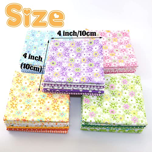 180Pcs Cotton Fabric Bundle,Pre-Cut Quilt Squares,DIY Sewing Quarters Bundle for DIY Sewing Scrapbooking Quilting Dot Pattern,4x4Inch