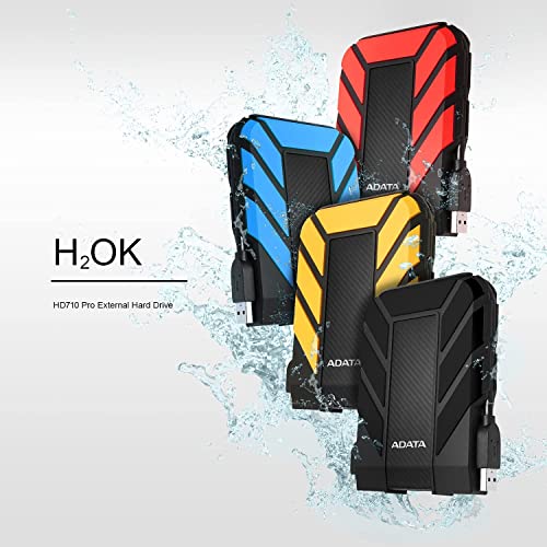 ADATA HD710 Pro 2TB External Hard Drive, Red (AHD710P-2TU31-CRD)