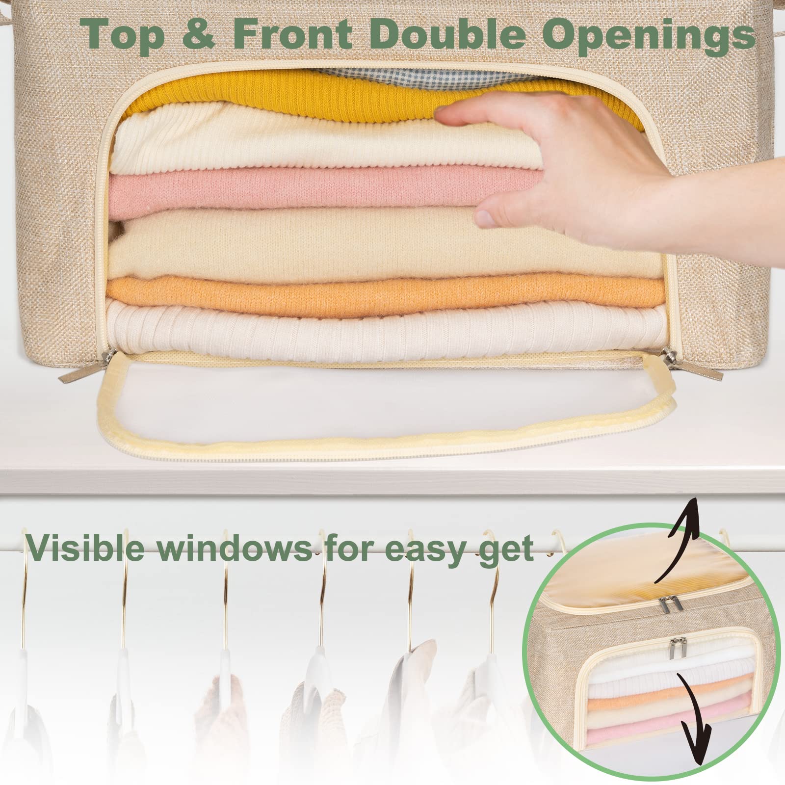 22L Cashmere Sweater Storage Bag with Natural Cedar Ball, Breathable Cashmere Protection Pouch Friendly For Woolen Cashmere Sweaters Storage For Closet Shelf